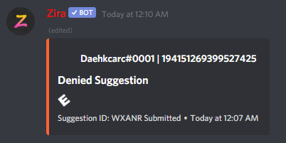 Deny | Zira Documentation